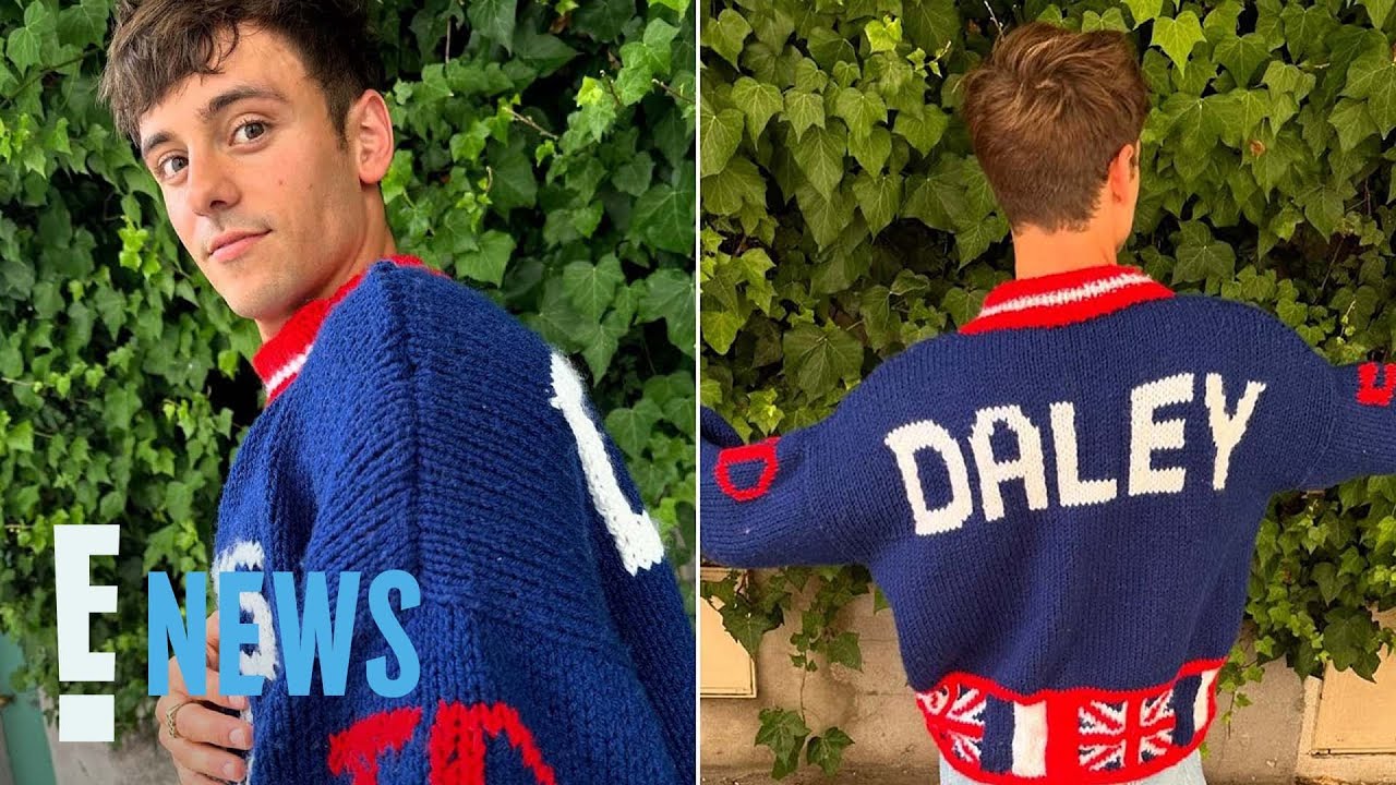 Tom Daley Unveils Completed Knitted Sweater for 2024 Olympics ...